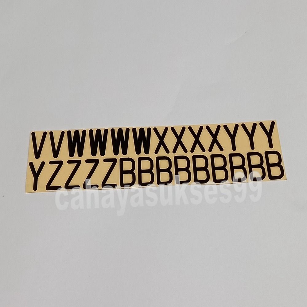 Sticker Motor Alphabet Abjad Huruf Angka Plat Nomor Cutting Stiker ...