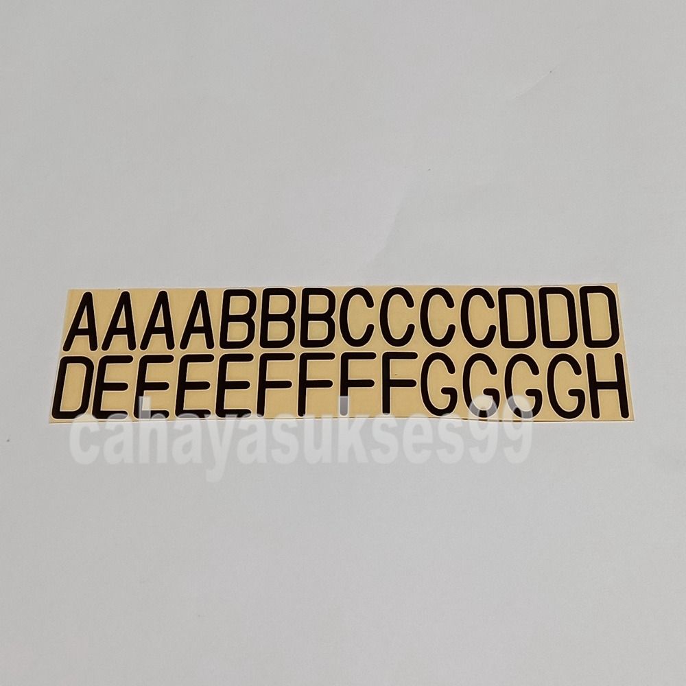 Sticker Motor Alphabet Abjad Huruf Angka Plat Nomor Cutting Stiker ...