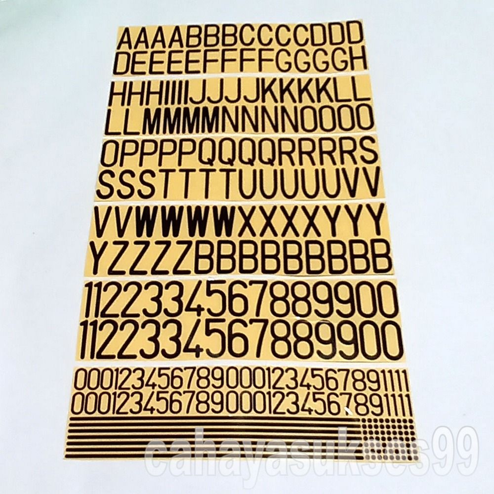 Sticker Motor Alphabet Abjad Huruf Angka Plat Nomor Cutting Stiker ...