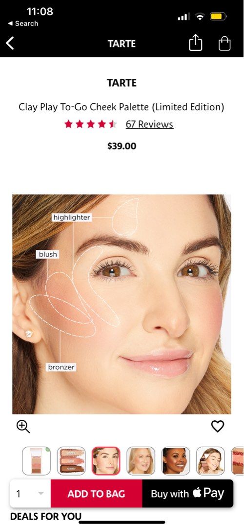 Tarte Clay Play To-Go Cheek Palette (Limited Edition), Beauty ...