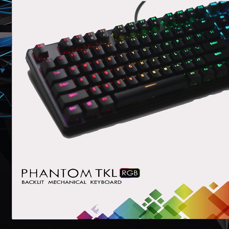 TECWARE Phantom TKL 2020 RGB Mechanical Gaming Keyboard - Red Switch ...