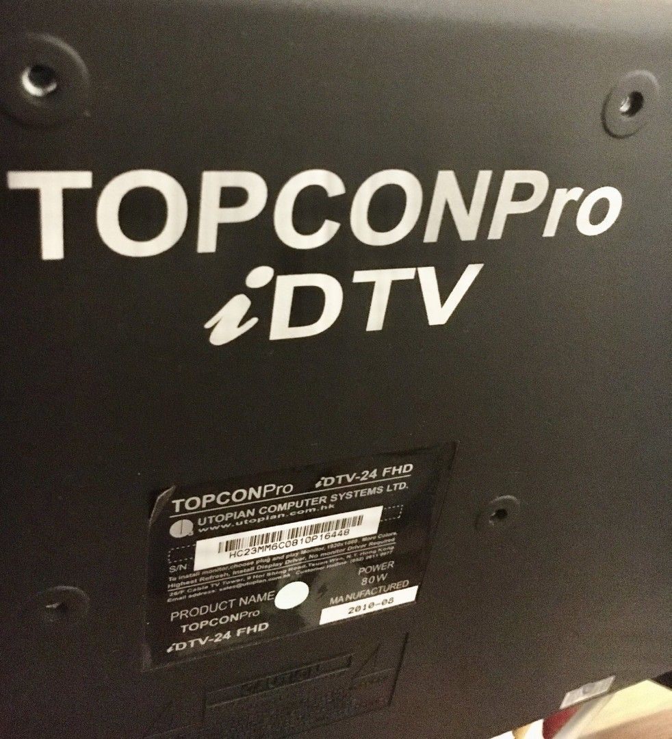 LCD TOPCONPro iDTV 24吋高清電視機 并電腦可用 MON pc computer monitor pc computer ...