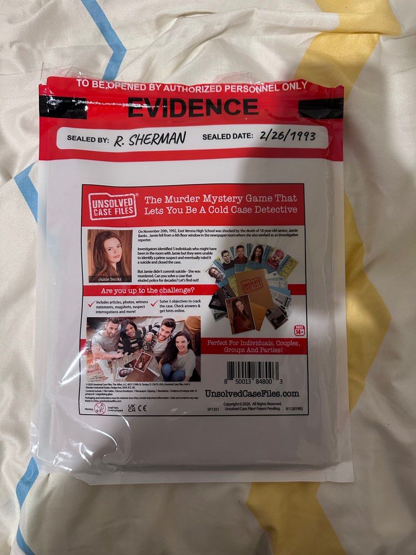 Unsolved Case File Cold Case Evidence, Hobbies & Toys, Toys & Games on ...