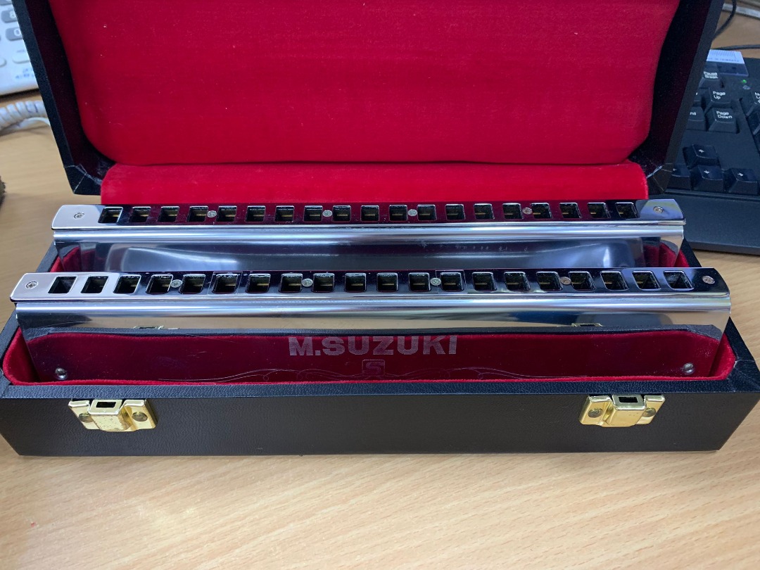 Used M.Suzuki SDB-39 Double Bass Chromatic Harmonica, Hobbies & Toys ...
