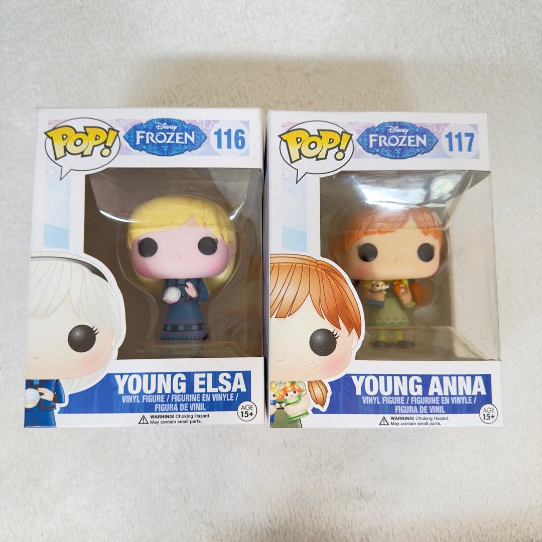[VAULTED] Young Elsa 116 and Young Anna 117 Disney Frozen Funko Pop on ...