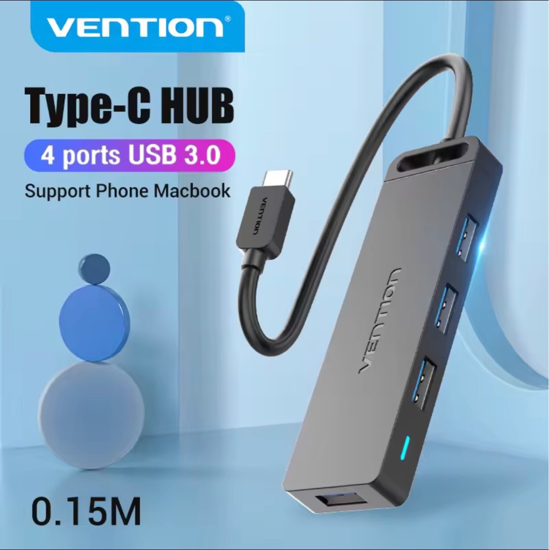 Vention Type C USB 3.0 Port Splitter Hub on Carousell