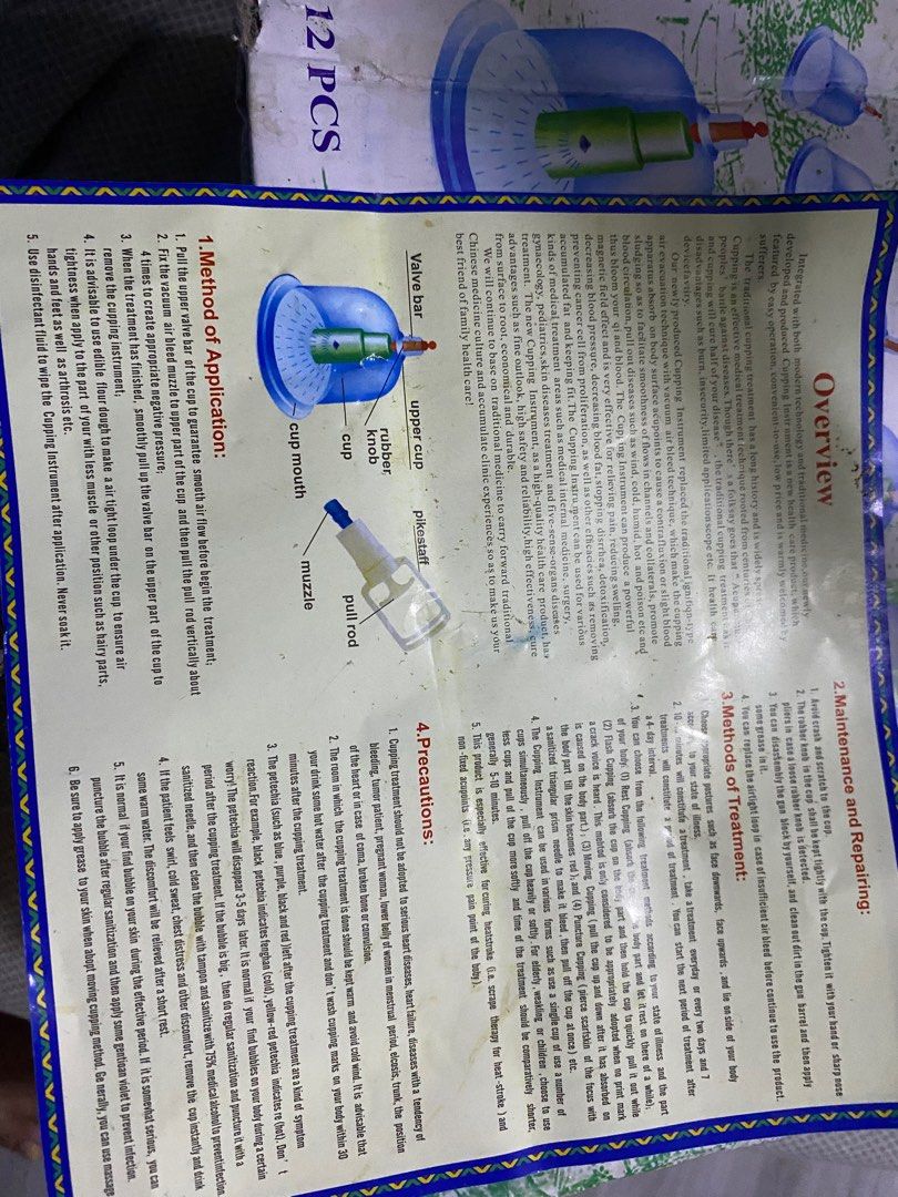 Ventusa cupping set, Health & Nutrition, Medical Supplies & Tools on ...