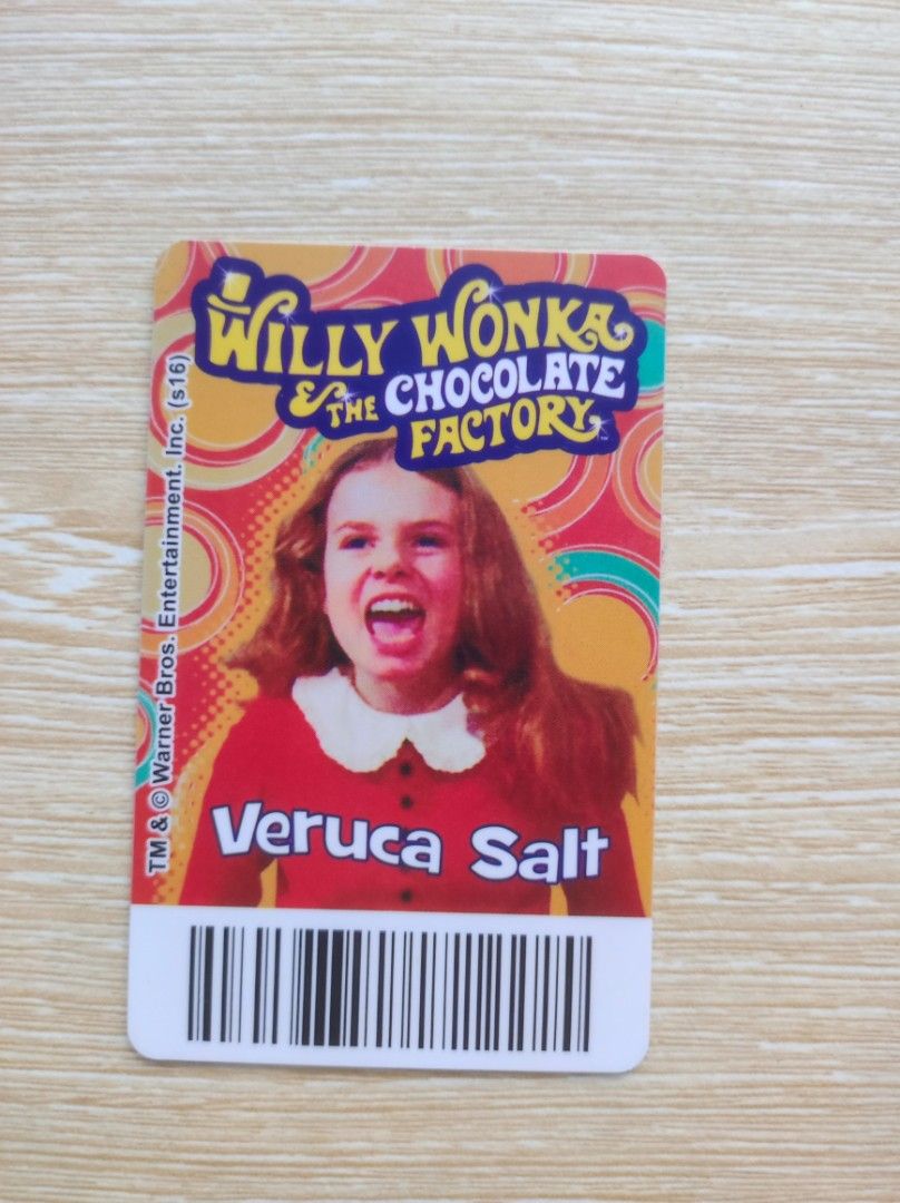 Veruca Salt willy wonka Chocolate factory trading card Timezone ...
