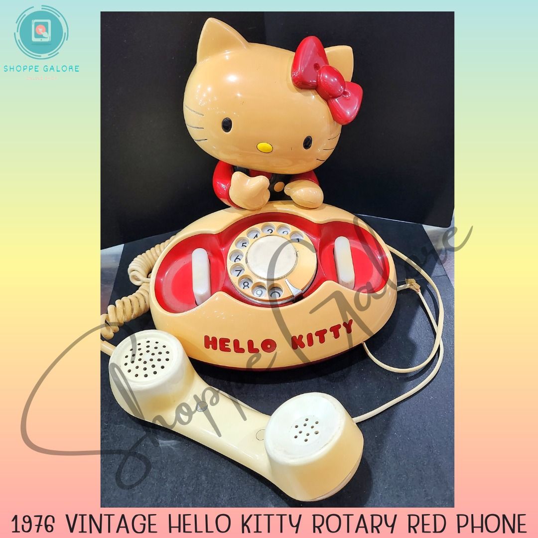 VINTAGE 1976 HELLO KITTY ROTARY TELEPHONE, Hobbies & Toys, Memorabilia ...