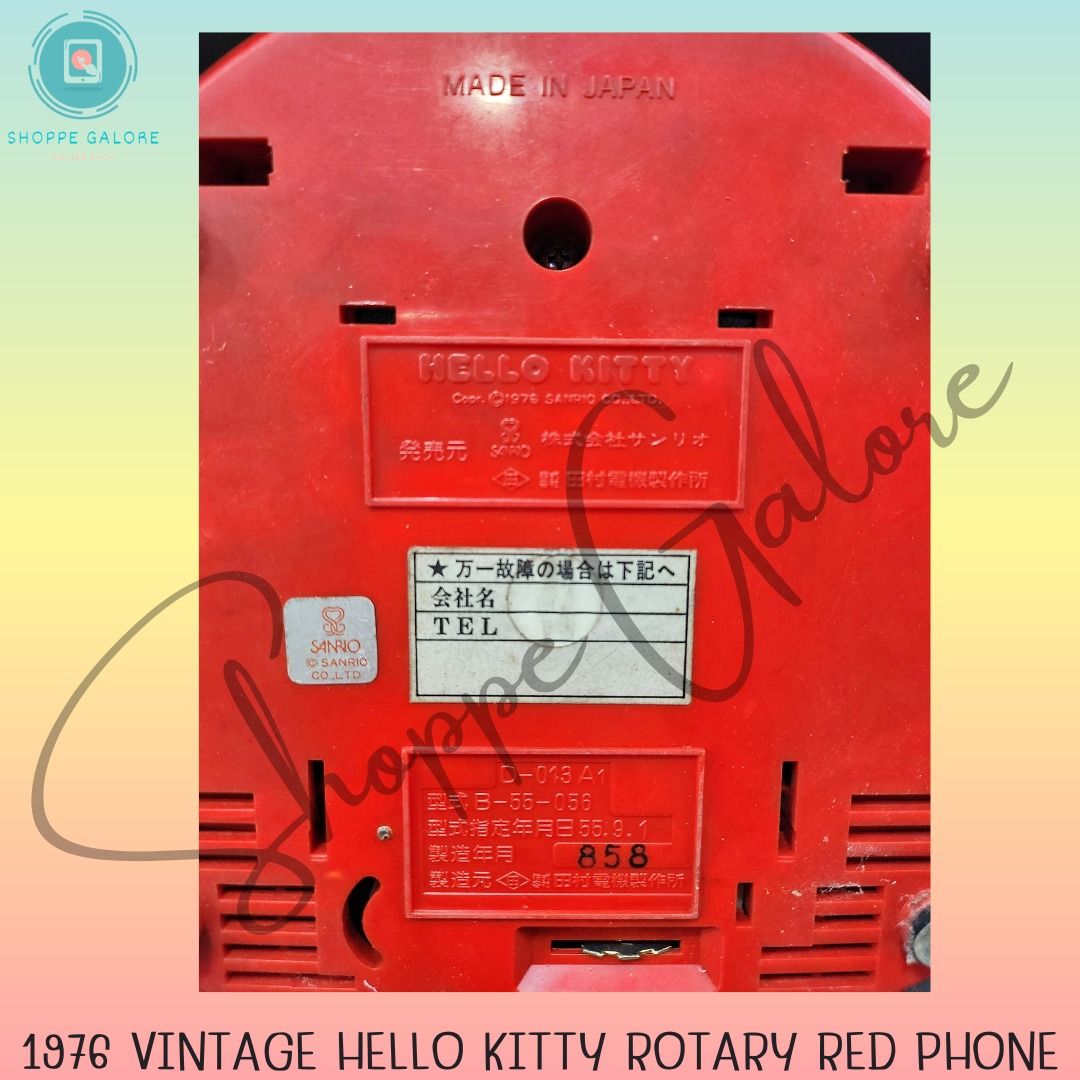 VINTAGE 1976 HELLO KITTY ROTARY TELEPHONE, Hobbies & Toys, Memorabilia ...