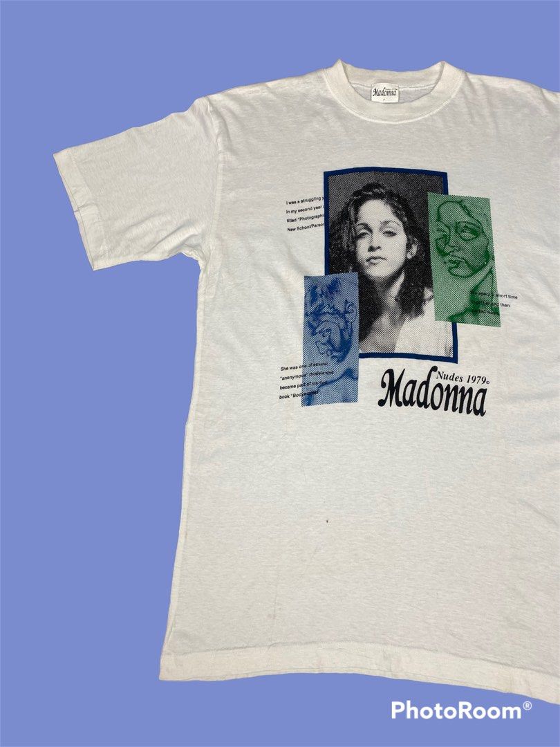 VINTAGE MADONNA SINGER TEE, Men's Fashion, Tops & Sets, Tshirts & Polo Shirts on Carousell