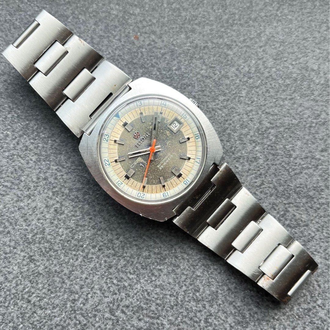 Vintage titoni cosmo 11 tropical dial with oyster style original ...
