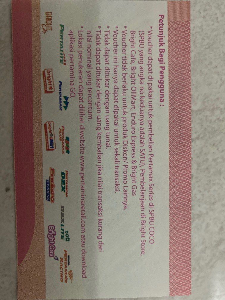 Voucher Bensin Pertamina 31 on Carousell