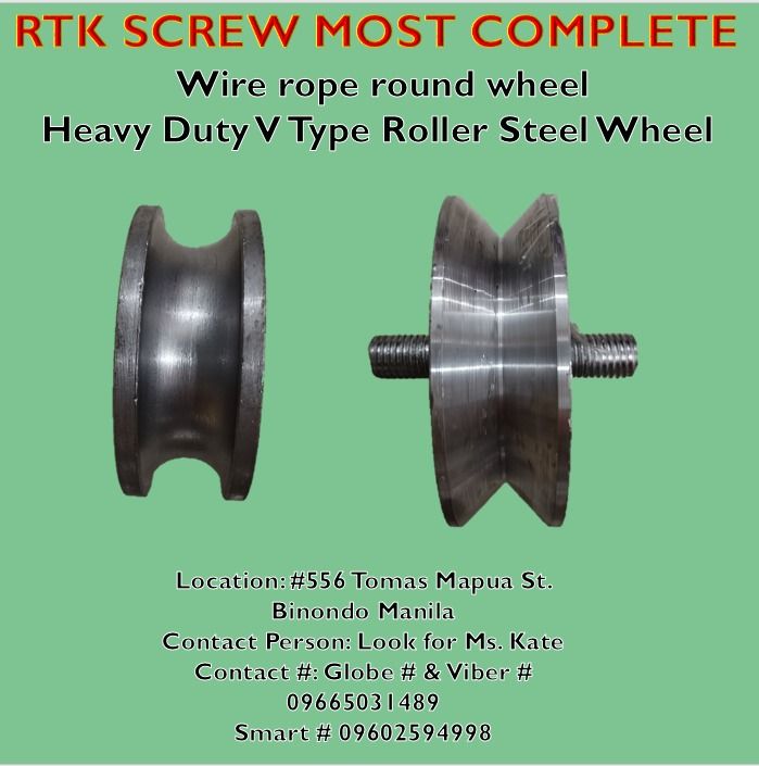 Wire rope round wheel Heavy Duty V Type Roller Steel Wheel on Carousell