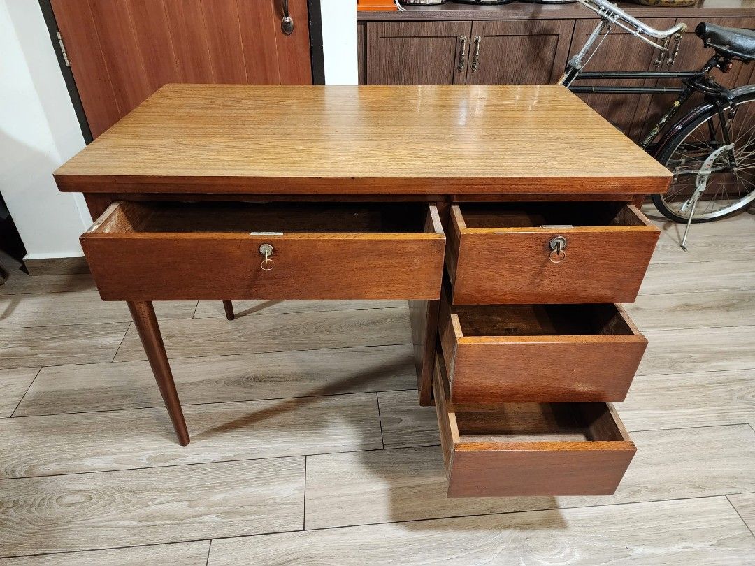 Wooden Pencil Legs Writing Table, Furniture & Home Living, Furniture ...