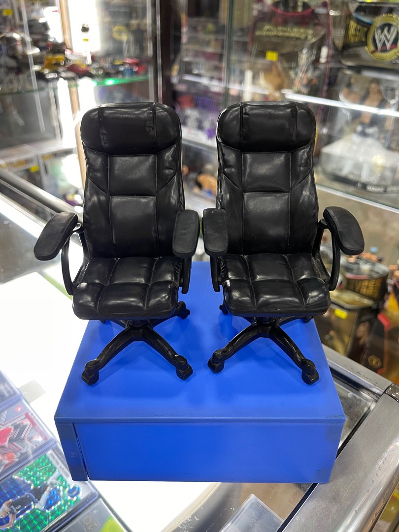 WWE Mattel figure Accessory Commentators Chair Set of Two, Hobbies ...