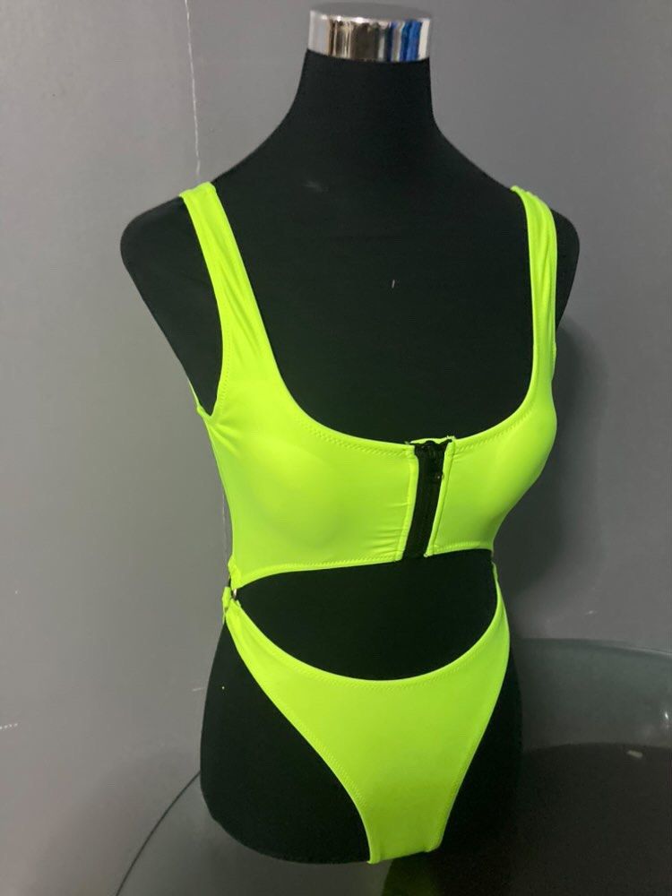 ZAFUL NEON ONE PIECE NEON SWIMSUIT, Women's Fashion, Swimwear, Bikinis ...