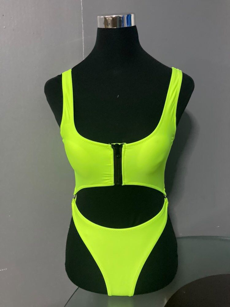 ZAFUL NEON ONE PIECE NEON SWIMSUIT, Women's Fashion, Swimwear, Bikinis ...