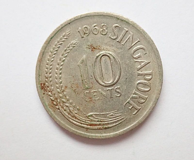 1968 Singapore 10 cents coin, Hobbies & Toys, Collectibles & Memorabilia, Currency on Carousell