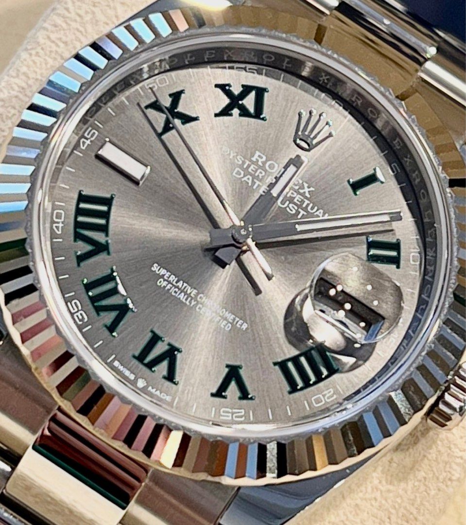 2022 Rolex Datejust 41 126344 Wimbledon Dial on Oyster Bracelet on ...