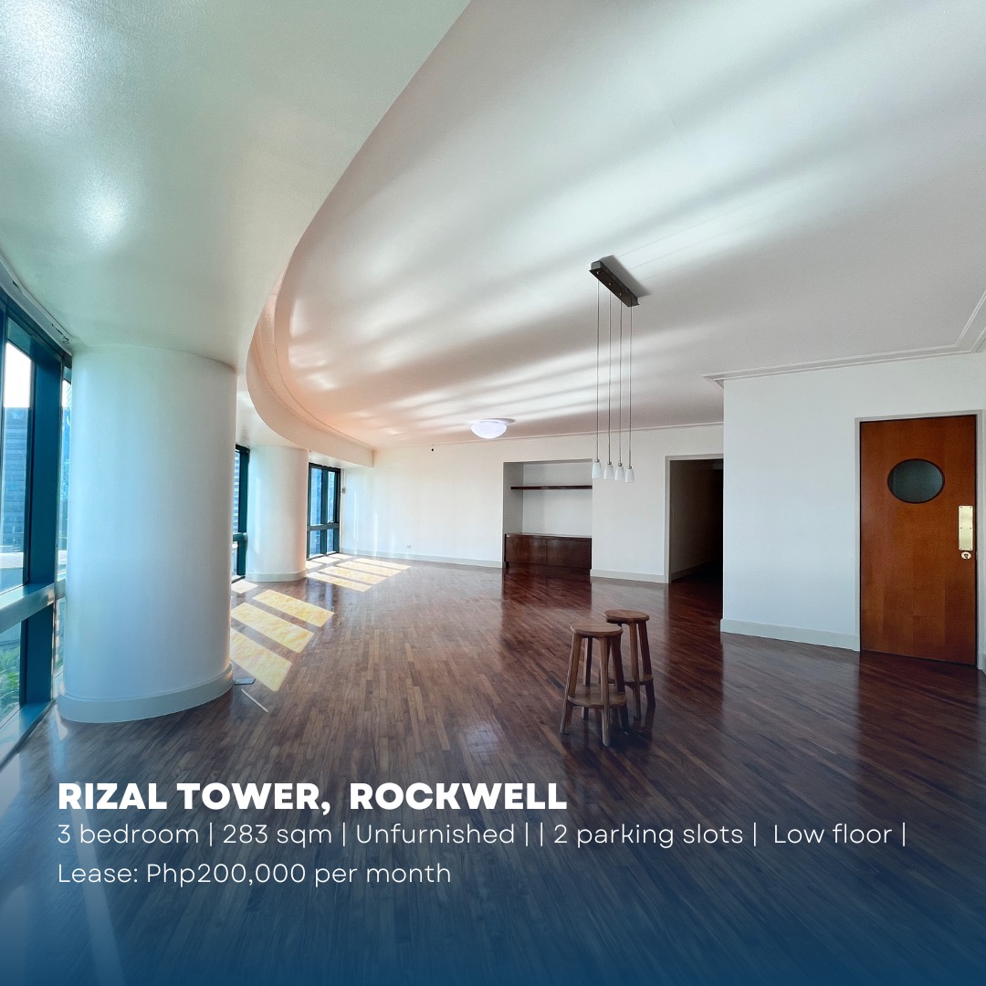 3 Bedroom unit in Rizal Tower, Rockwell, Makati, Property, Rentals ...