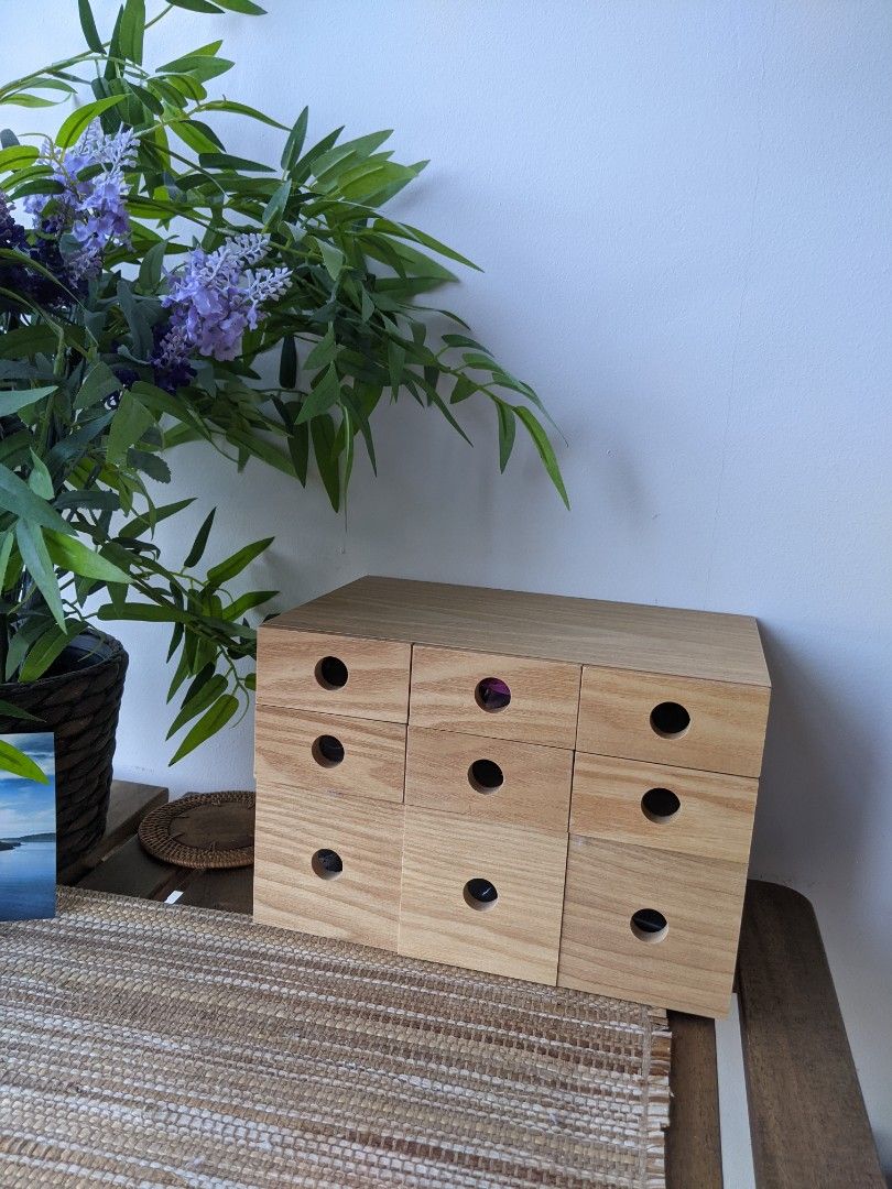 Four (4) Japanese wood boxes with drawers - also sold individually ...
