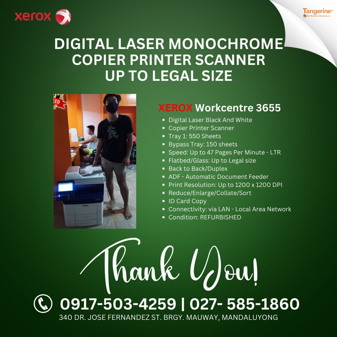 🔥 Xerox Workcentre 3655 | Legal Size Xerox Machine | Photocopier ...
