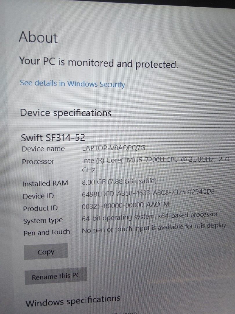 Acer Swift 3 Intel i5 7th gen, Computers & Tech, Laptops & Notebooks on ...