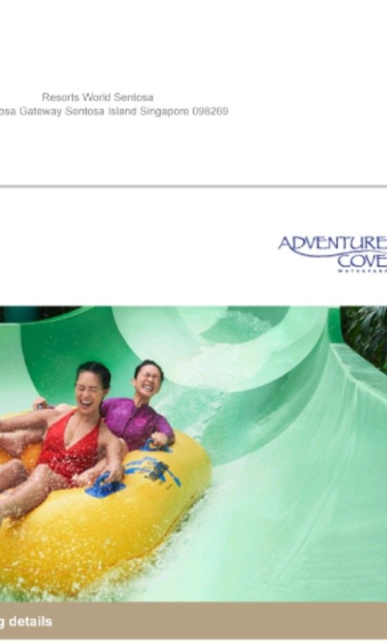 Adventure Cove WaterPark (2A+2C), Everything Else on Carousell