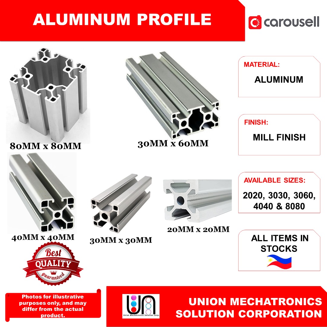 Aluminum Profile Extrusions T-slot - Mill Finish, Commercial ...