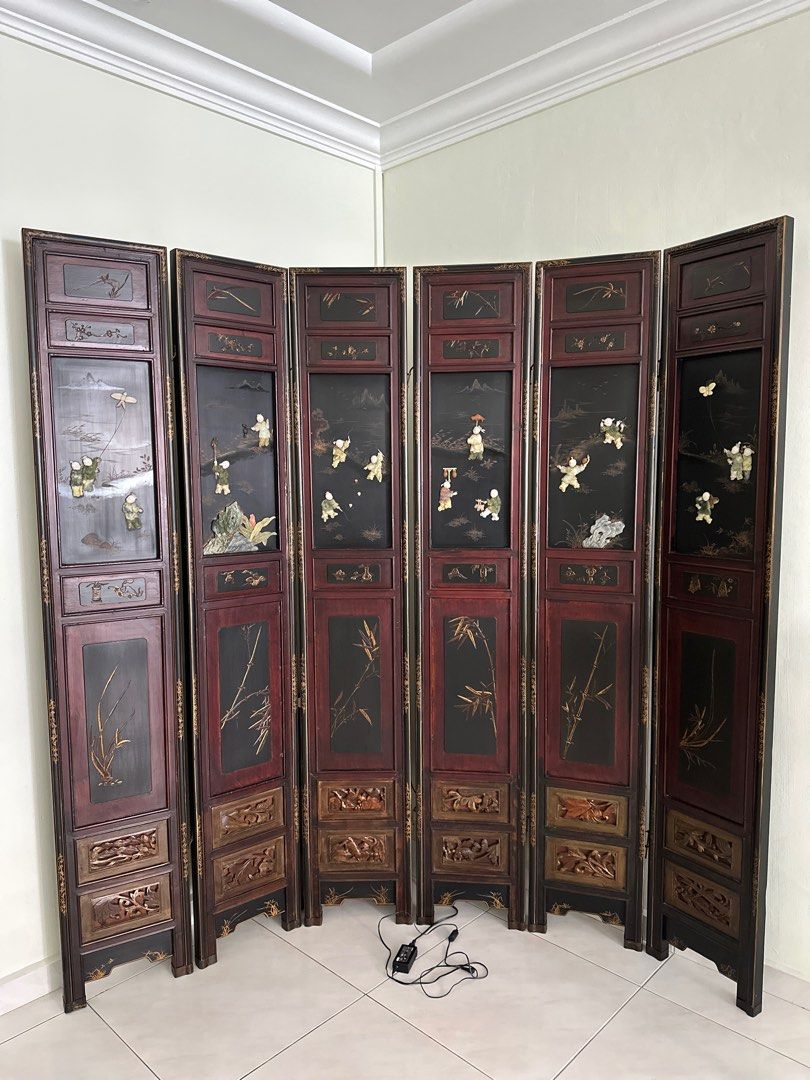 Antique Chinese Wall Divider, Furniture & Home Living, Home Decor ...