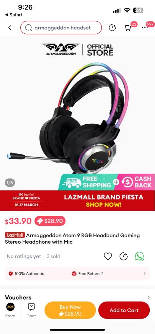 ARMAGGEDDON ATOM 9, Audio, Headphones & Headsets on Carousell