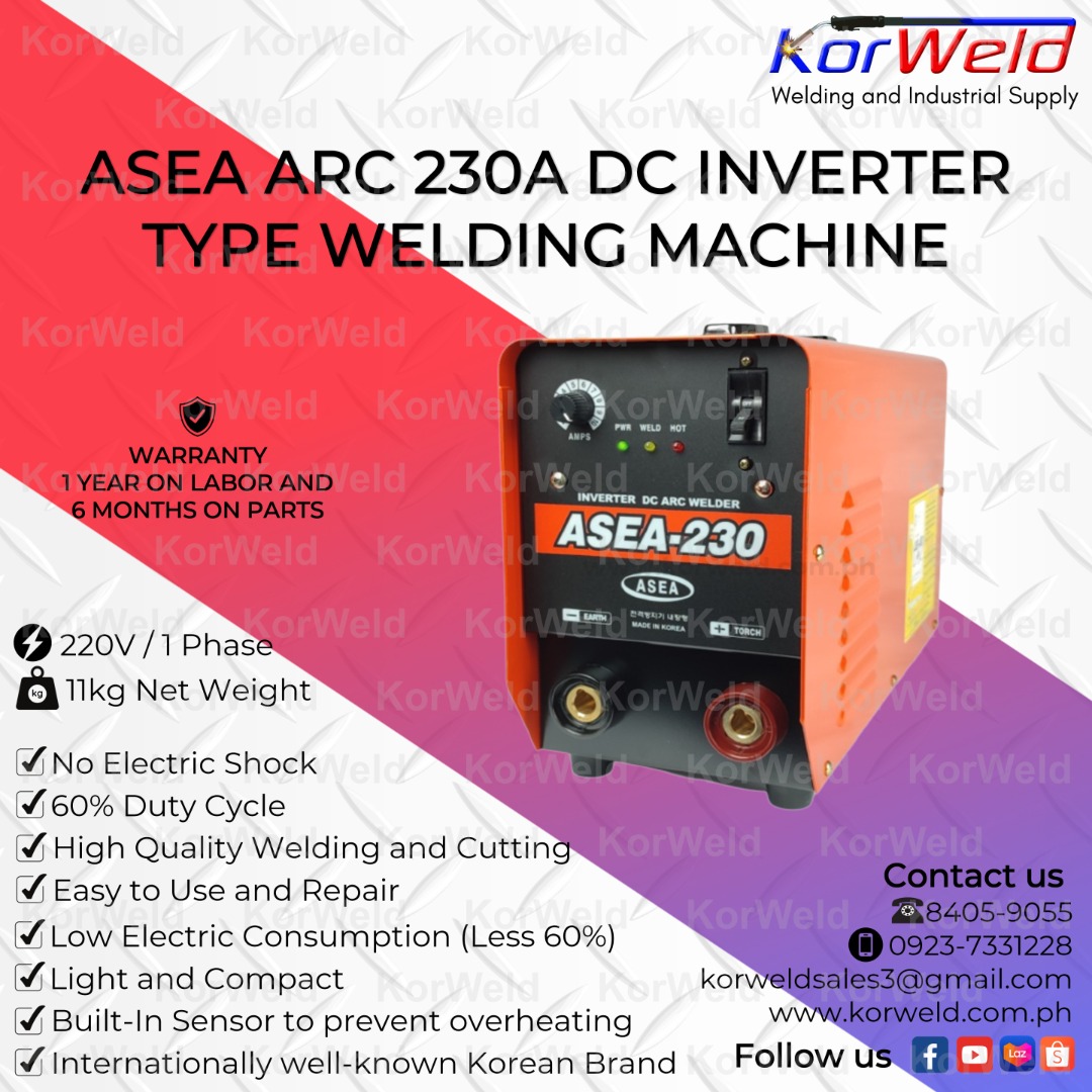 ASEA Portable ARC/STICK Welding Machine 230A, Commercial & Industrial ...