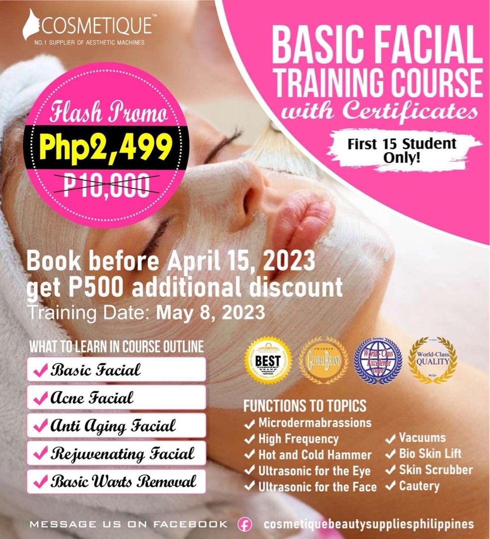 Basic Facial Training With Certificates, Beauty & Personal Care, Face ...