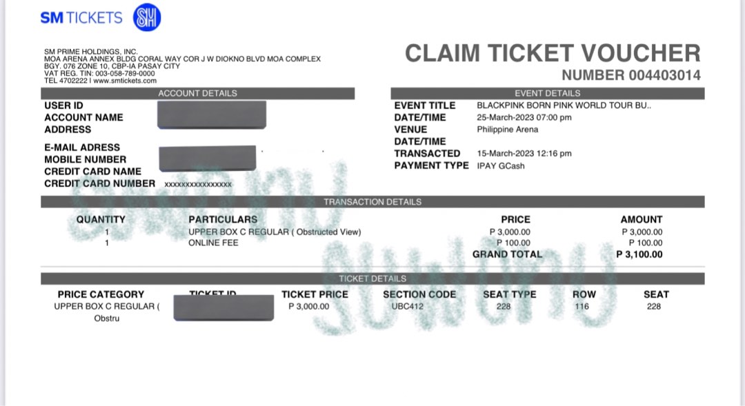 blackpink born pink ticket - upper box c regular ov, Tickets & Vouchers ...