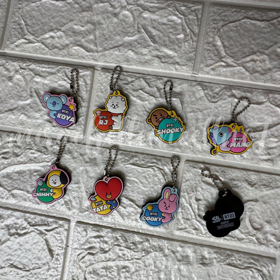 BTS Official BT21 Kura Keychain Japan | RM Koya Jin RJ Suga Shooky ...