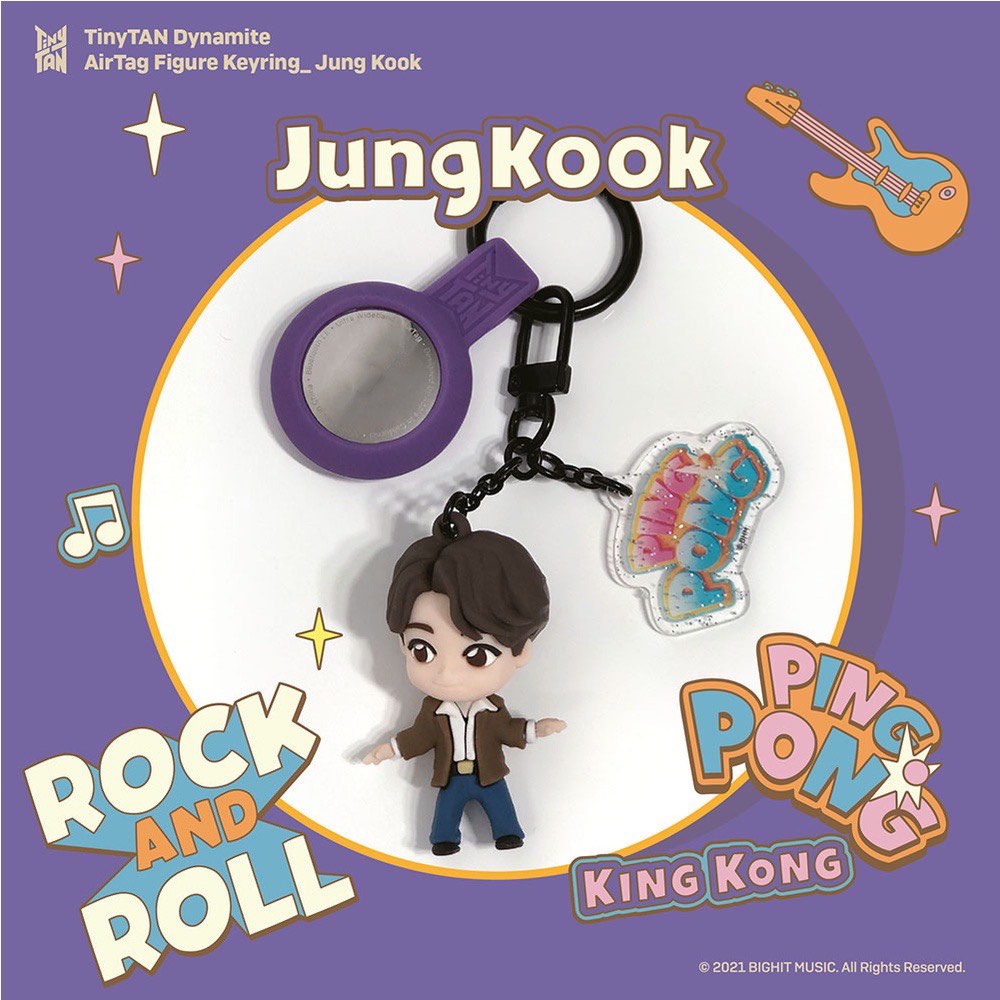 BTS TinyTAN Official Dynamite Airtag Figure Keyring - Jungkook JK on Carousell