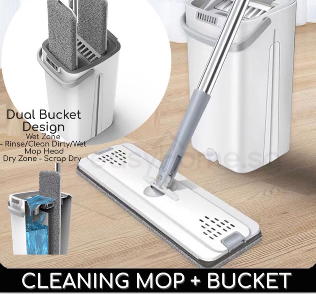 Bucket Mop Set, Furniture & Home Living, Cleaning & Homecare Supplies ...