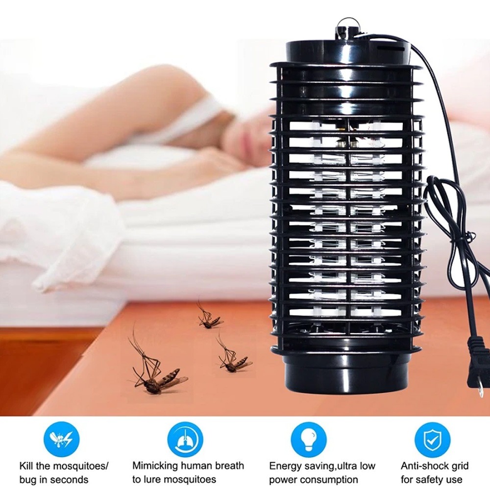 Bug Zapper Electric Shock Mosquito Killer Portable Insect Lamp Indoor ...