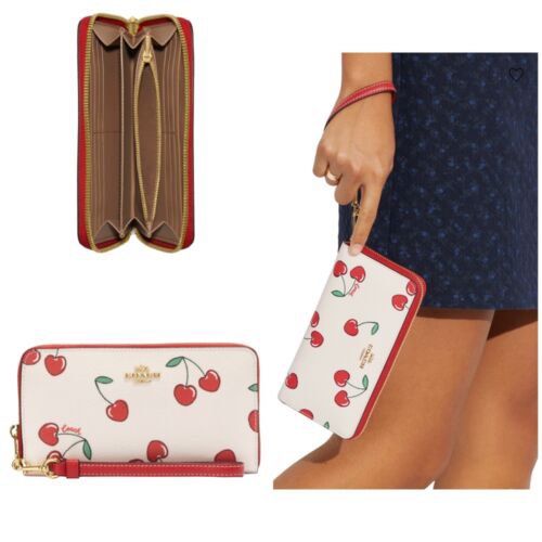 Coach Cherry Long Wallet, Women's Fashion, Bags & Wallets, Wallets ...