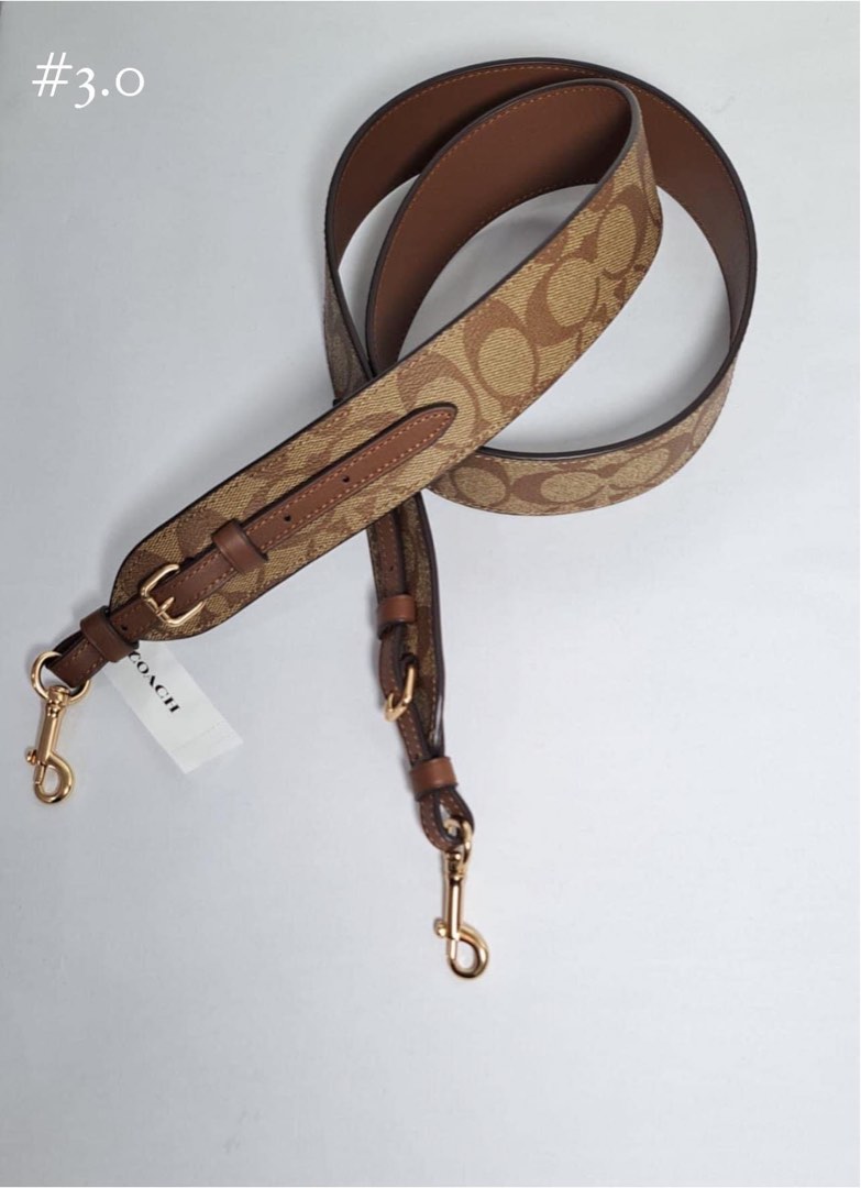 Coach strap signature brown on Carousell