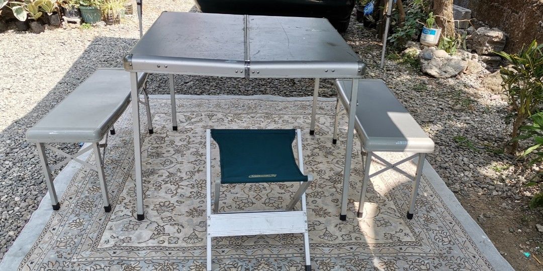 COLEMAN BENCH SET, Furniture & Home Living, Outdoor Furniture on Carousell