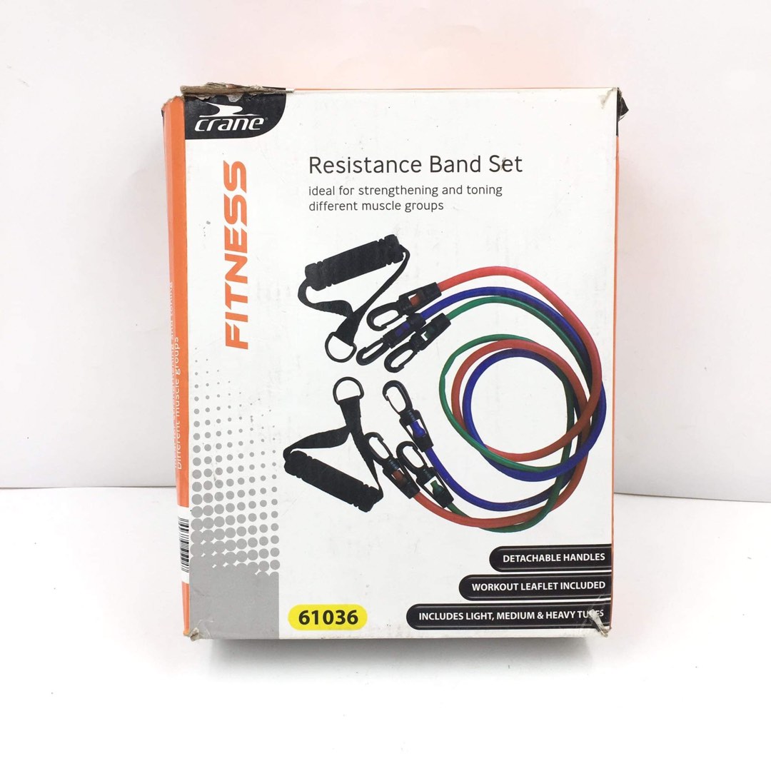 CRANE Fitness Resistance Band & Jumping Rope Set, Sports Equipment ...
