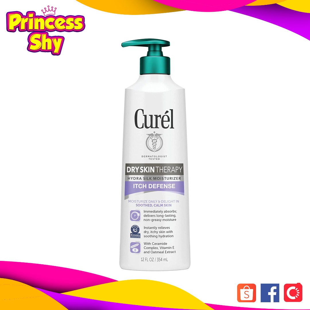 Curel Dry Skin Therapy Hydra Silk Moisturizer Itch Defense Lotion 12 oz ...