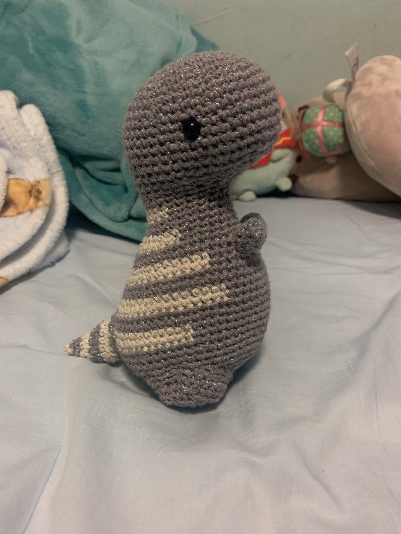 (Crochet for Charity) Handmade Crochet T-rex Dinosaur, Hobbies & Toys ...