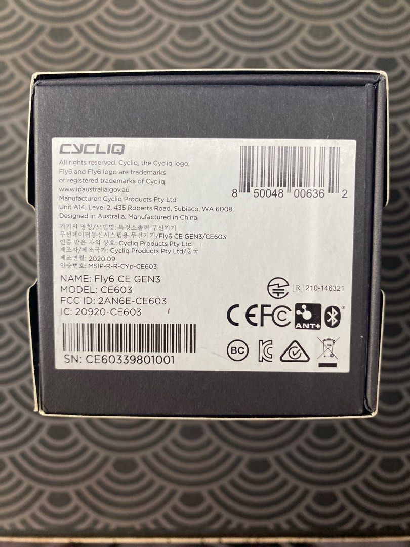 CYCLIQ FLY 6 GEN 3 (bike camera), Sports Equipment, Bicycles & Parts ...