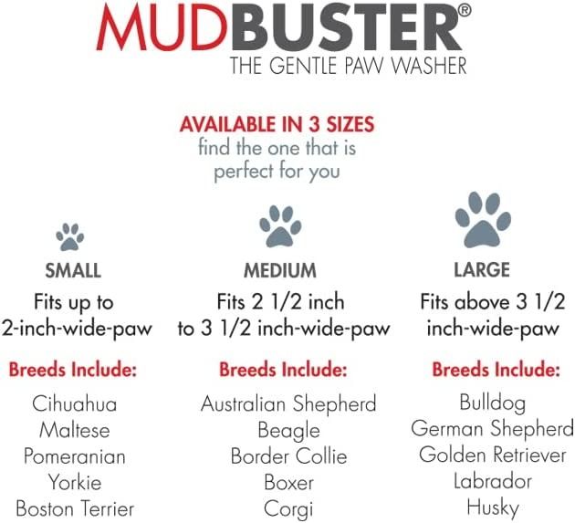 Dexas MudBuster Portable Dog Paw Cleaner, Medium, Blue, Pet Supplies ...