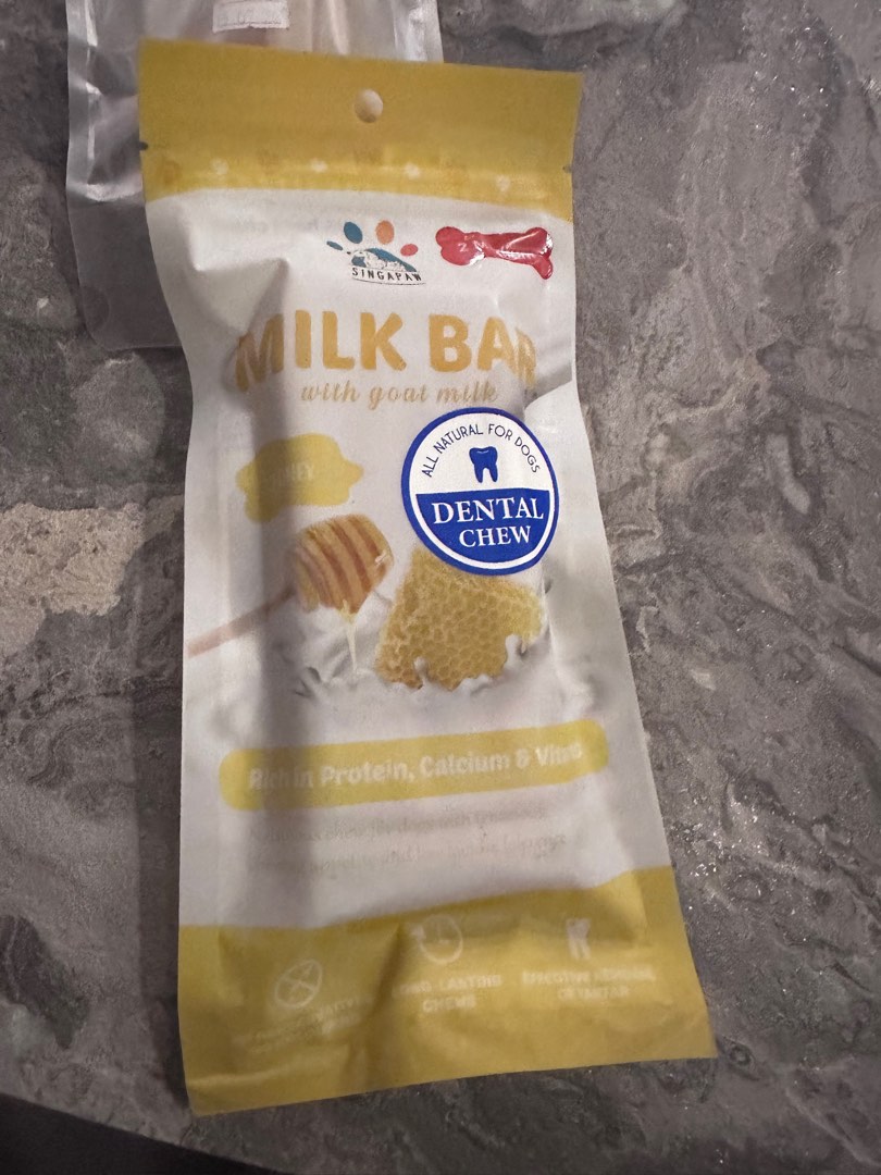 Dog dental chew - Milk Bar with Goat Milk by Singapaw, Pet Supplies ...