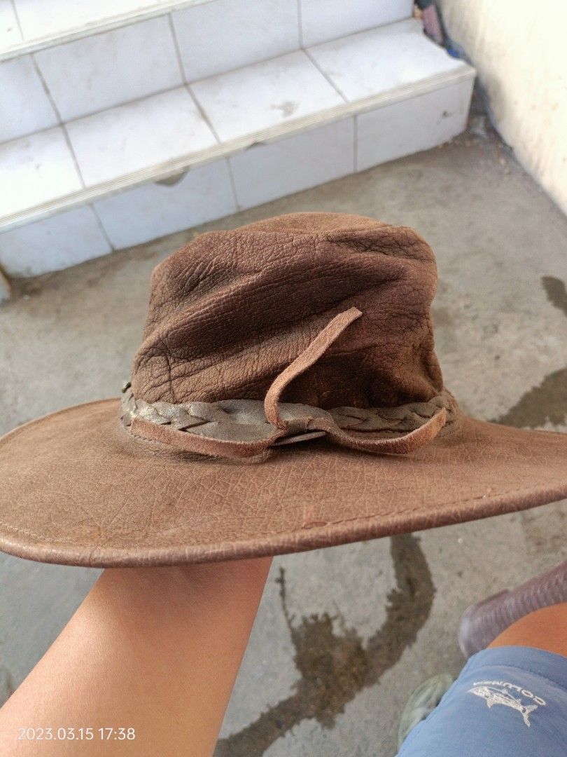 Driza-Bone leather hat on Carousell