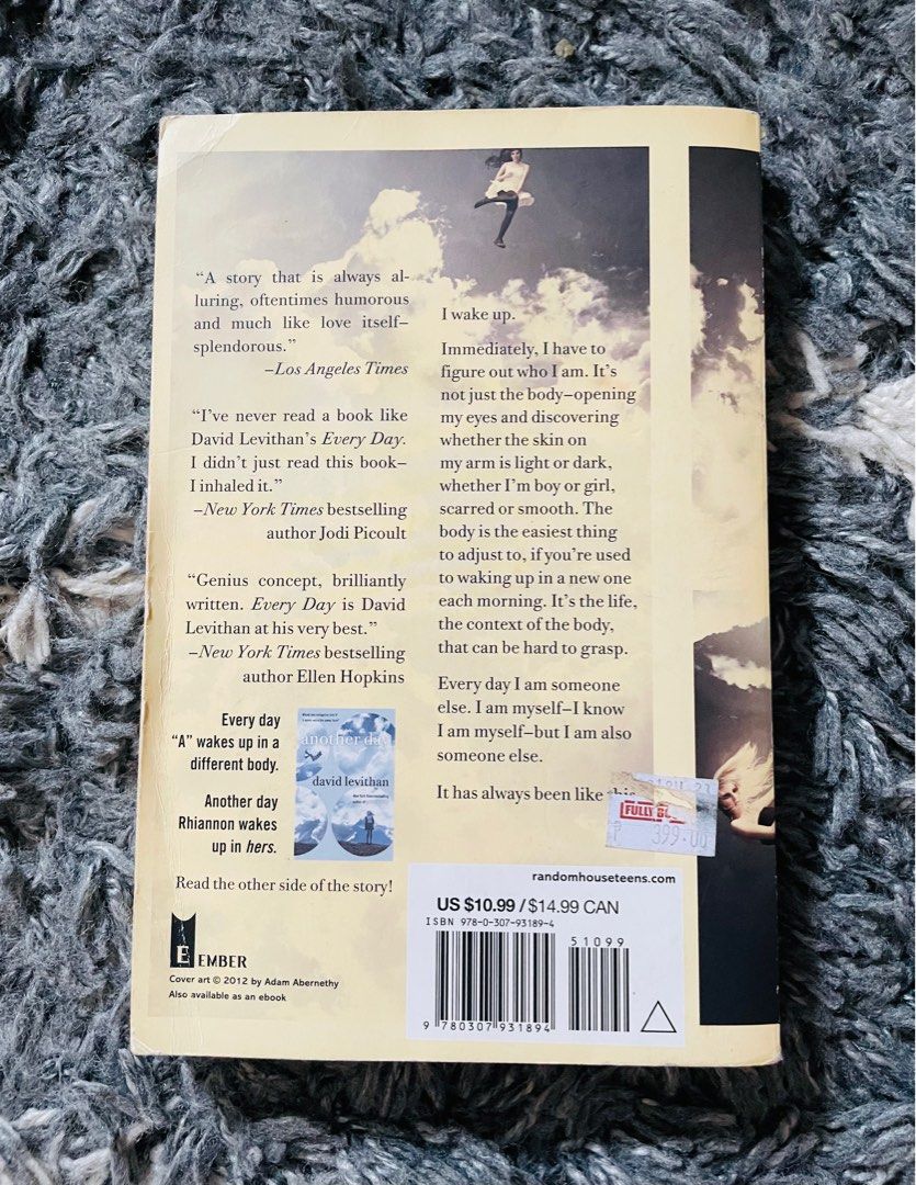 Every Day - David Levithan, Hobbies & Toys, Books & Magazines, Fiction ...